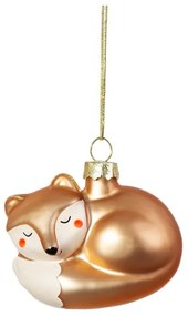 Skleněná ručně vyrobená vánoční ozdoba 6,5 cm Baby Fox – Sass & Belle