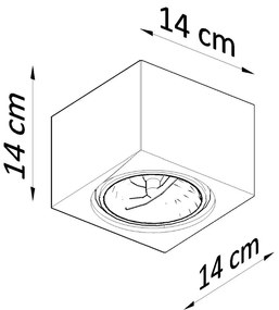 Stropní svítidlo Seida, 1x bílé keramické stínítko
