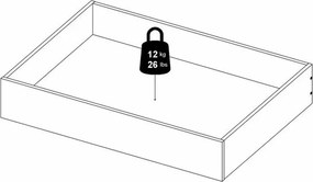 Zásuvky pro postel Simplicity - šířka 99 cm, 2 ks, bílý lesk