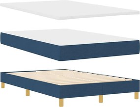 Postel s boxspringem s polštářem Modrá 120 x 200 cm textil 3338915