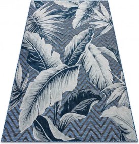 Kusový koberec Botanic 65242 Feathers navy – na von aj na doma, 117x170, modrá, chodba / predsieň, Dywany Łuszczów