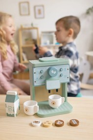 Dřevěný kávovar pro děti ESPRESSO modrý