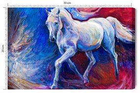 Obraz Kůň Na Abstraktní Pozadí Nedostatek Nedostatek Přírodní plátno 30x20