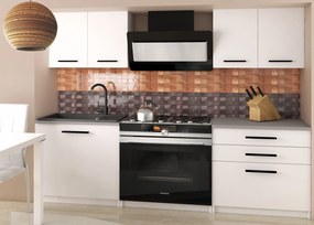 Kuchyňská linka Belini 120 cm bílý mat s pracovní deskou Tiesto2  TOR TIESTO2/2/WT/WT/0/B1