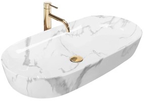Rea Cleo umyvadlo, 81 x 41 cm, imitace kamene mramor, REA-U8403
