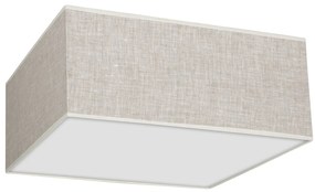 Stropní svítidlo Lino Square, 1x lněné stínítko, (bílé plexisklo), (40cm)