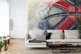 Fototapeta Basketbalový Míč Malovaný Akvarelem Samolepící tapety 416x290