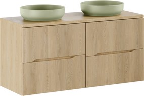Comad Koupelnová skříňka s deskovými umyvadly set Nordic Cremona 120 dub cremona