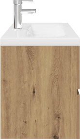 Umyvadlová skříňka s vestavěným umyvadlem a baterie dub artisan 3328938