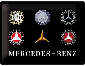 Postershop Plechová cedule: Mercedes-Benz (loga) - 30x40 cm
