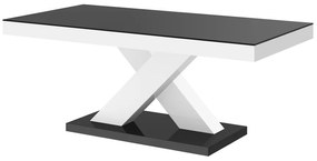 Konferenční stolek XENON MINI (černá mat/bílá lesk/černá mat)