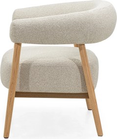 Designové křeslo Montepulciano z masivu světle béžové
