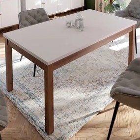 Rozkládací stůl s šedou deskou 160-207 cm