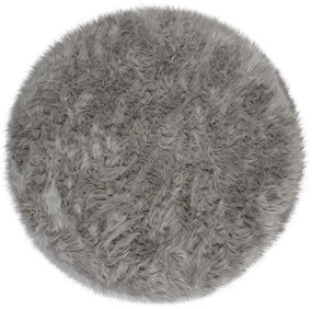 Šedý koberec Flair Rugs Sheepskin, ⌀ 120 cm