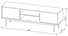 TV stolek Viva 154 cm kašmírový