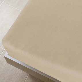 Jersey prostěradlo taupe 90 x 200 cm bavlna 136220