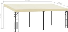 Altán Rosyth - krémový | 6x3x2,5 m