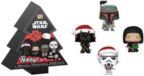 Funko pop! star wars holiday 2024 pocket keychains 4-pack tree holiday box 4 cm