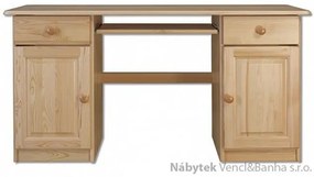 dřevěný psací stůl, PC stolek z masivního dřeva BR101 pacyg