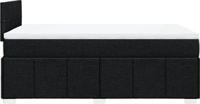 Box spring postel s matrací černá 120x190 cm textil 3289309