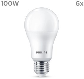 Philips LED žárovka E27 13W 1521lm 2700K matná 6ks