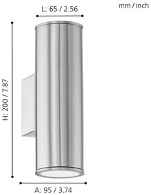 Eglo 33582 - LED RGBW Stmívatelné venkovní osvětlení RIGA 2xGU10/5W/230V IP44