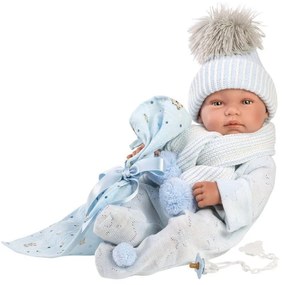 Llorens New Born chlapeček 84337 - realistická panenka s celovinylovým tělem 43 cm