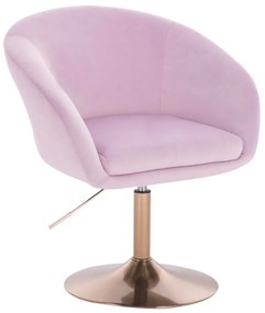 LuxuryForm DESIGN Otočná židle VENICE VELUR na zlatém talíři - levandule