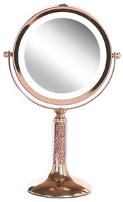 Kosmetické zrcadlo Beryl (růžovozlatá) (s LED osvětlením). 1077889
