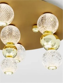 Stropní svítidlo LED se stmíváním Brille 66 zlaté