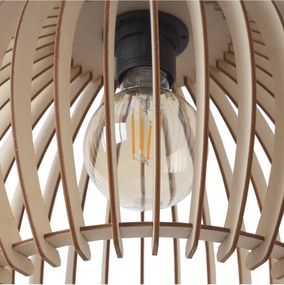 Závěsné svítidlo Timber 6, 1x dřevěné stínítko, (fi 32 cm)