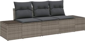 Set pohovek 3 ks Šedá polyratan 3346919