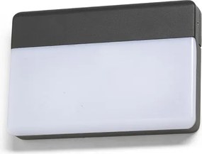 RED R13756 Svítidlo GAVIN nástěnná antracitová mléčný akryl 230V LED 13W IP65 3000K - RED - DESIGN RENDL