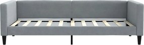 Válenda s přistýlkou a zásuvkami světle šedá 90 x 190 cm textil 3196624