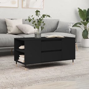 Konferenční stolek černý 102 x 44,5 x 50 cm kompozitní dřevo