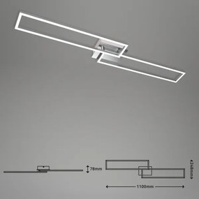 Brilo - LED Stmívatelný přisazený lustr FRAME 2xLED/20W/230V + DO