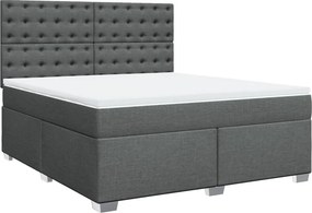 Box spring postel s matrací tmavě šedá 180x200 cm textil 3292882