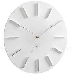 Designové nástěnné hodiny Future Time FT2010WH Round white 40cm