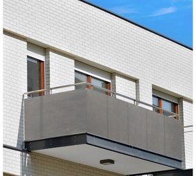 Balkonová zástěna OSLO šedá, výška 80 cm, šířka různé rozměry MyBestHome Rozměr: 80x400 cm rozteč 50 cm