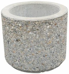 Květináč z vymývaného betonu kruhový 430x500 mm
