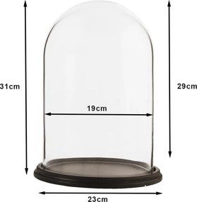Podnos s poklopem na potraviny/dekorace - Ø 23*31 cm