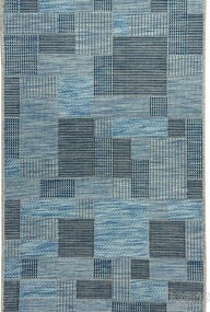 Breno Běhoun TERAZZA 21107 silver Black-Blue, šíře 80 cm, Modrá/Vícebarevné