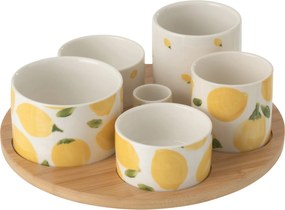 Veliká sada na předkrmy s motivem citrónů Casa Limone - Ø 13*8 cm