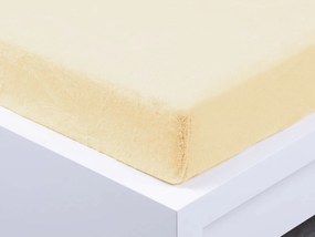 XPOSE® Mikroplyšové prostěradlo Exclusive - vanilkové 120x200 cm