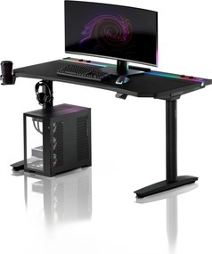 Elektrický herní stůl RGB s držáky, černý, 140 cm: Diablo X-Forge 1400