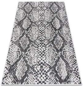 Kusový koberec Sisalový SION 22162 tkaný na plocho hadí kůže ecru černý Rozměr: 80x150 cm