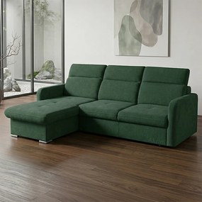 Malá sedací souprava EMILY | 215x167 | univerzální LEVÁ i PRAVÁ | tmavě zelená 13 WATER BLOCKED