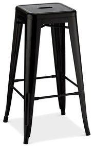 Černé kovové barové židle v sadě 2 ks 76 cm Korona – Furnhouse