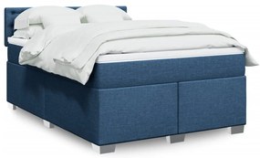 Box spring postel s matrací modrá 160x200 cm textil 3288259