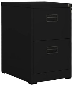 Kancelářská skříň černá 46 x 62 x 72,5 cm ocel - Default Title